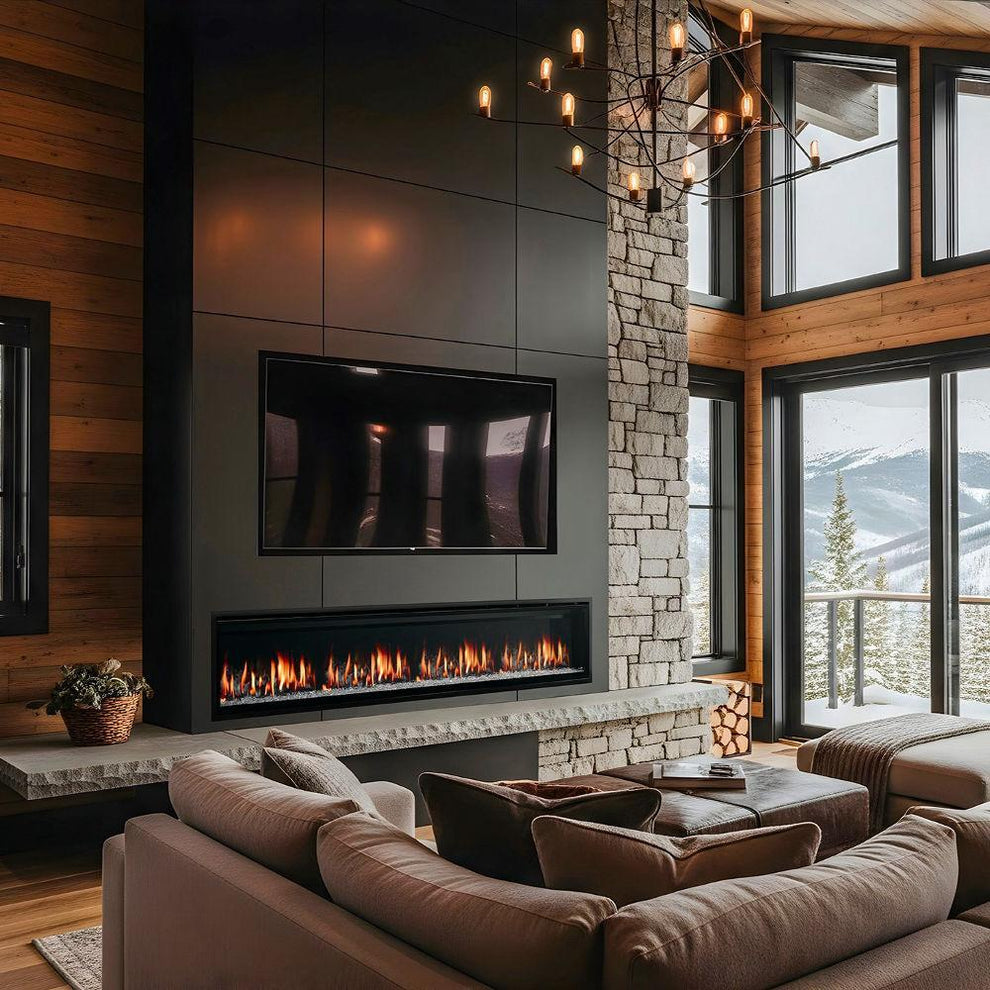 SimpliFire Allusion Edge Linear Electric Fireplace - NorCal Fire & Grill